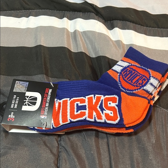 NBA | Accessories | Nba Knicks Blue And Orange Athletic Socks | Poshmark